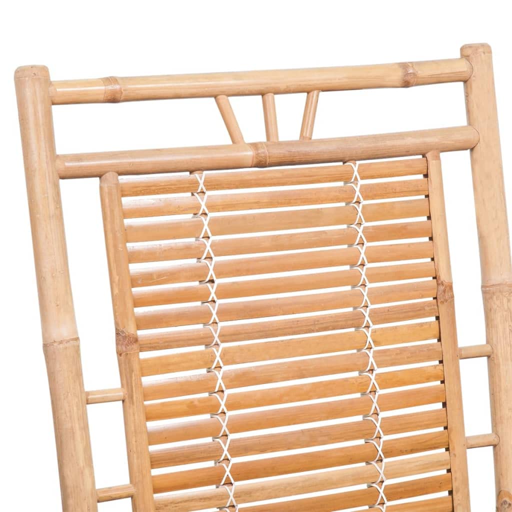 CUSON Rocking Chair Outdoor | Porch Rocker | Patio Rocker Chairs for Garden, Deck, Balcony, Backyard | Bamboo 26" x 33.9" x 41.3"