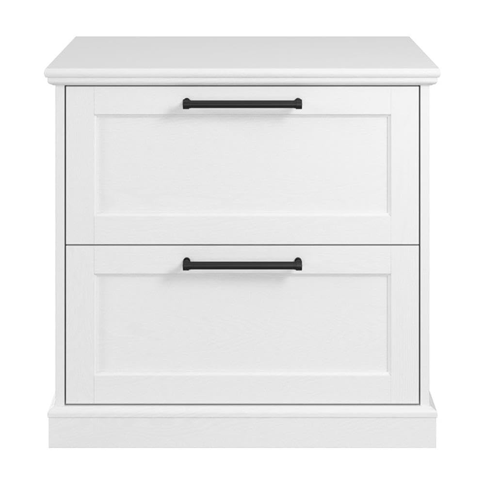 Bush Furniture Westbrook 2 Drawer Lateral File Cabinet in White Ash | Versatile Storage for Home Office and Living Room
