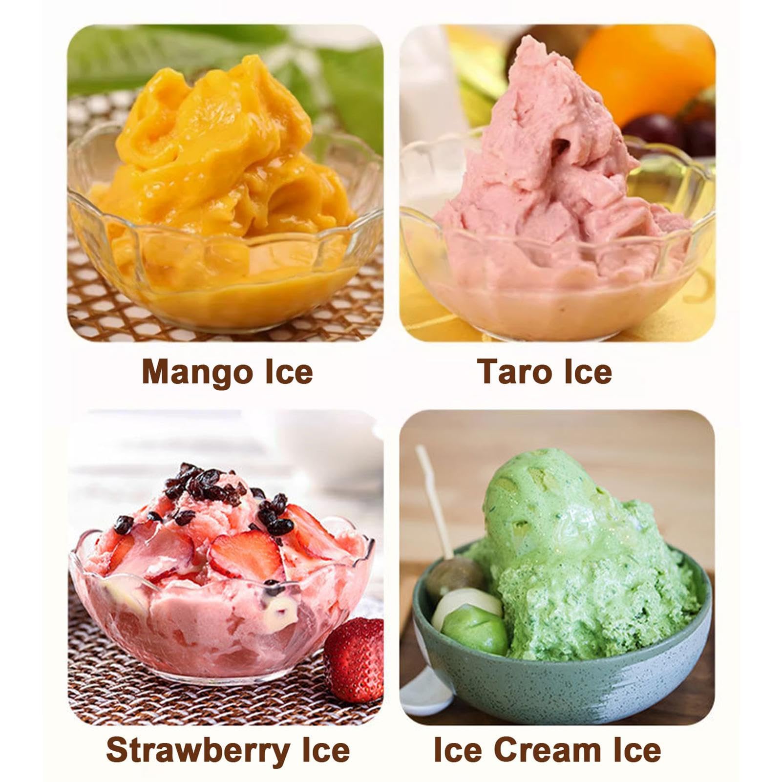 Ice Shaver, Slushie Maker with 4pcs Ice Mold, Portable Ice Shaver for Home Use, Shaved Ice Maker Machine for Snow Cones, Frozen Cocktails, Flavored Health