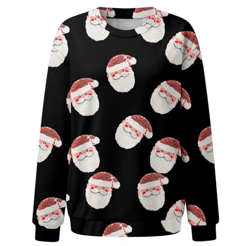 Christmas Tops for Women Womens Long Sleeve top Raglan Plaid Splicing Funny Xmas Merry Christmas Shirts Women Base Layer Pullover Sweater Hooded Sweaters Shirts Tunic Tops Womens Oversized Button