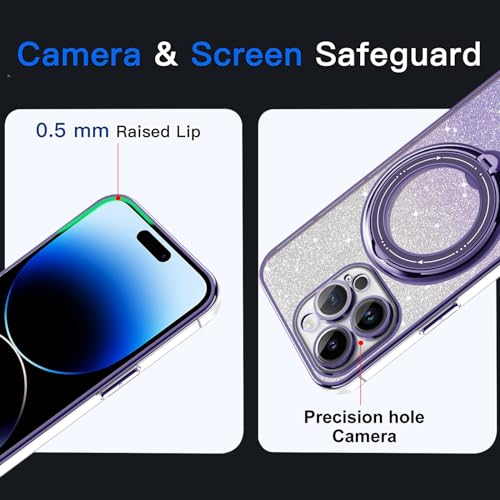 MRRSIWEI Glitter Case for Xiaomi Redmi 12C Compatible with Magsafe, Sparkle Bling Shiny Women Girls Slim Shockproof with Kickstand Cover for Xiaomi Redmi 12C.Gradient Green