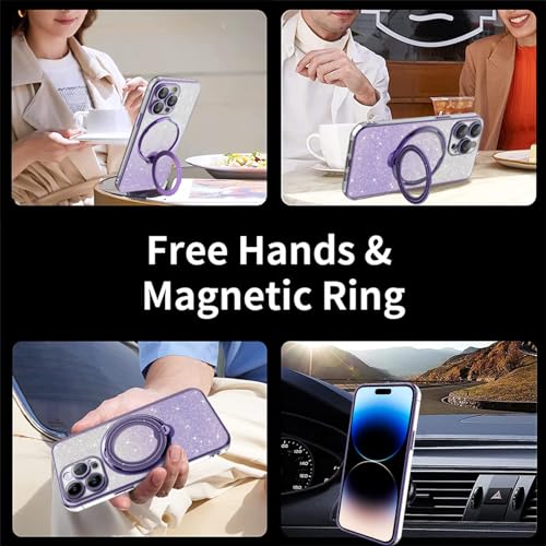 MRRSIWEI Glitter Case for Xiaomi Redmi 12C Compatible with Magsafe, Sparkle Bling Shiny Women Girls Slim Shockproof with Kickstand Cover for Xiaomi Redmi 12C.Gradient Green