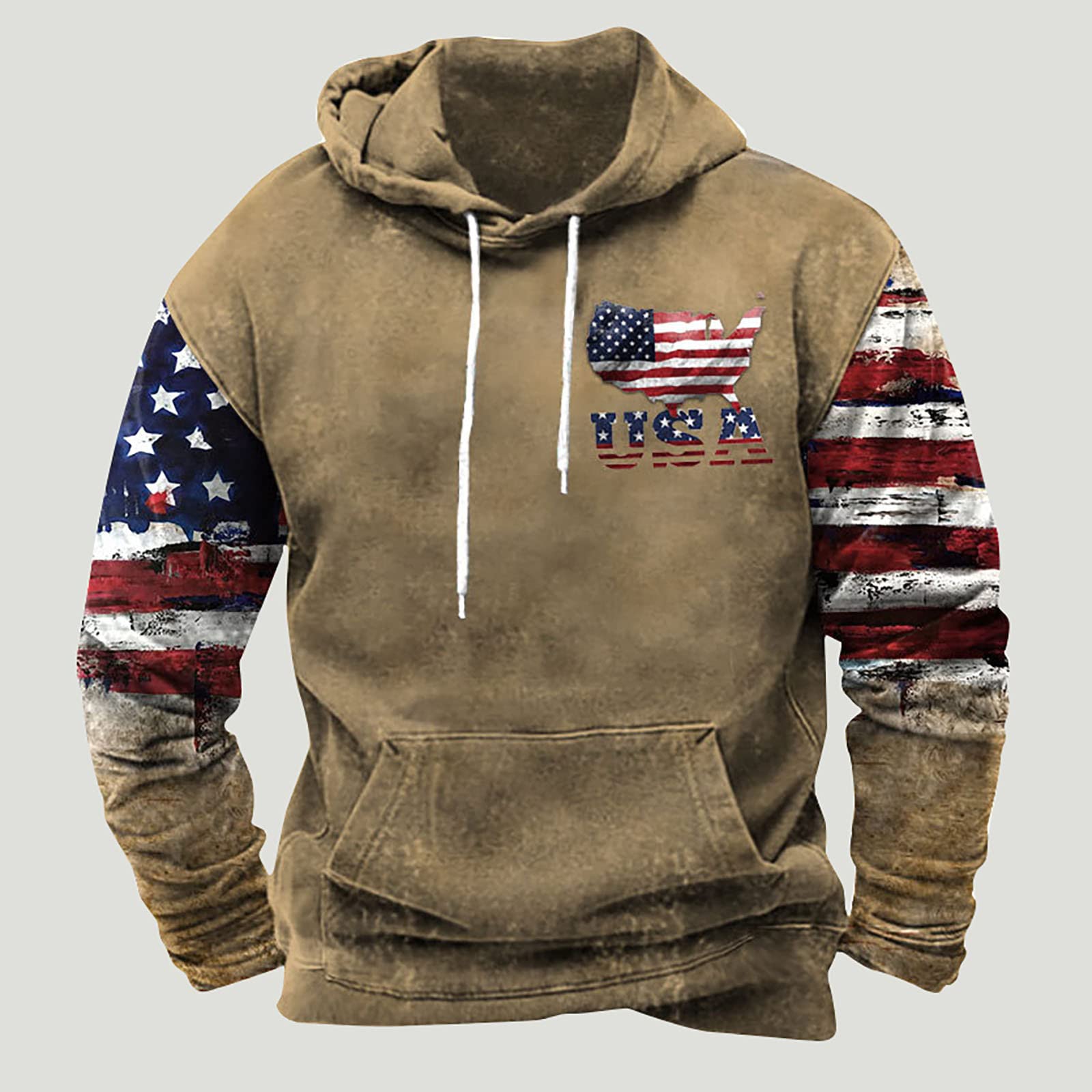 Aymnlox Hoodies for Men Western Aztec Ethnic Lightweight Hooded Sweatshirts Casual Long Sleeve Ethnic Print Loose Pullover