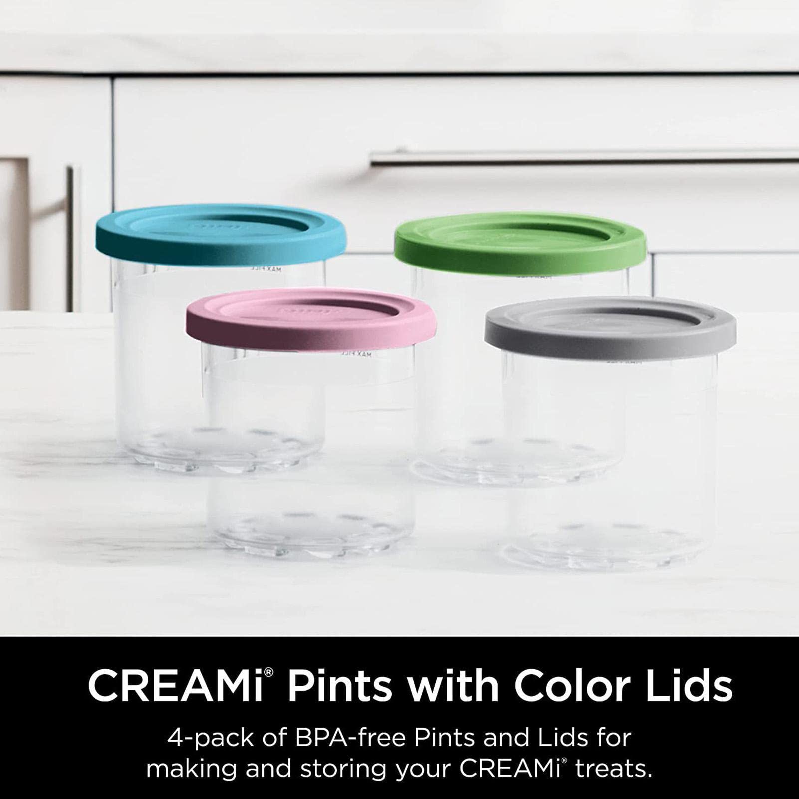 Creami Pints, Ice Cream Pint Containers, ABS Ice Cream Containers, Ice Cream Freezer Storage Tubs for Homemade Ice Cream, Ninja Ice Cream Maker Dessert Tubs, Ice Cream Makers, Ninja Pints