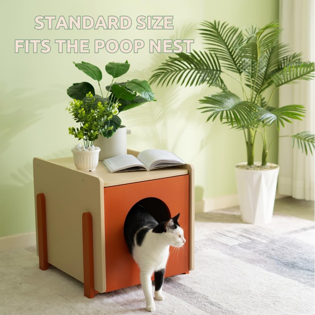 Shichic - Premium Stainless Steel Litter Box - Odor-Resistant Metal Cat Litter Box with Non-Stick Coating - Durable, Easy-Clean Litter Pan - Standard Size - 20" L x 13.8" W x 3.8" H, Includes Scoop