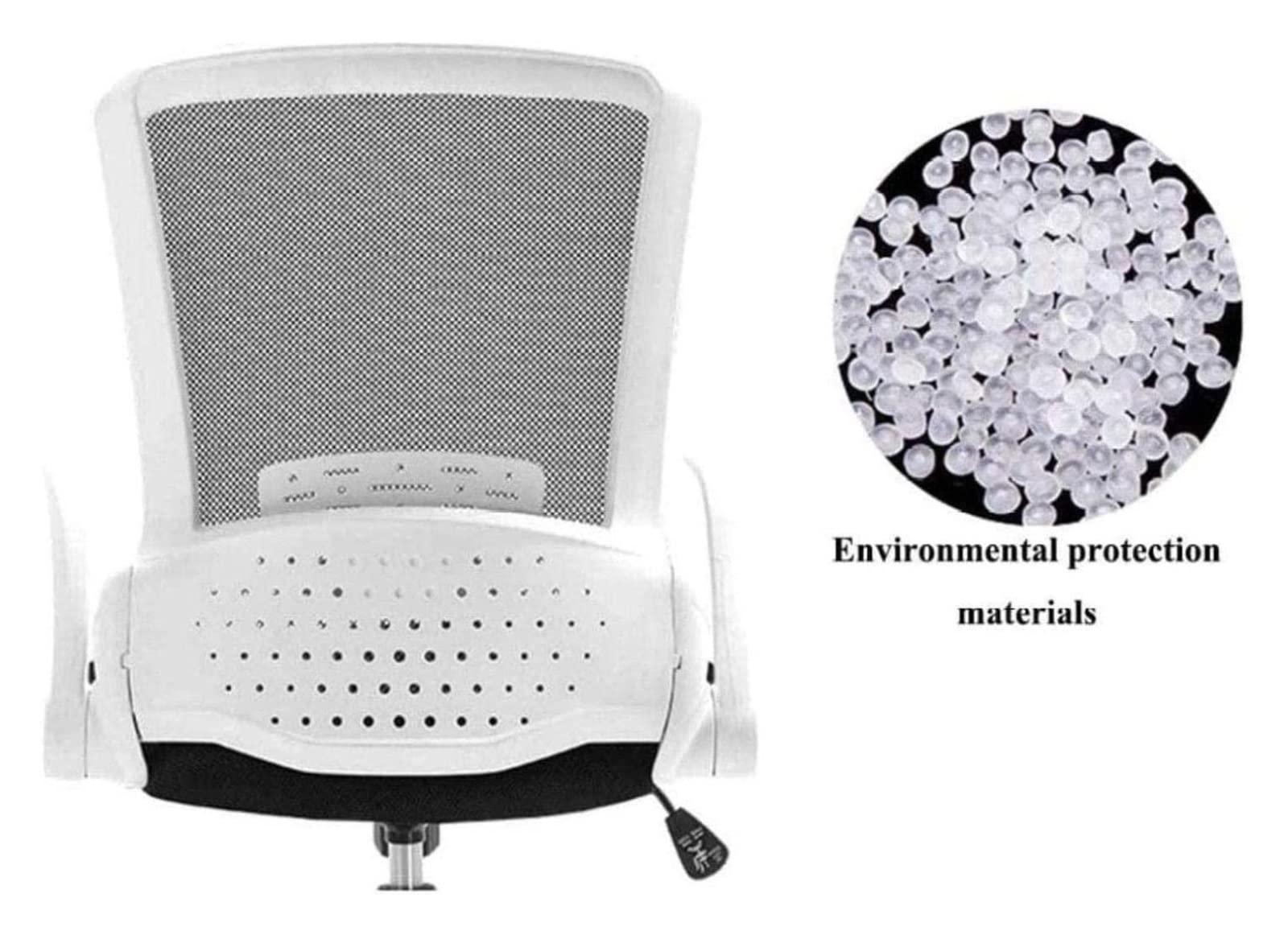 Chair Ergonomic Office Desk Chair Mesh Swivel Computer Task Chair Mid Back with Flip Up Arms