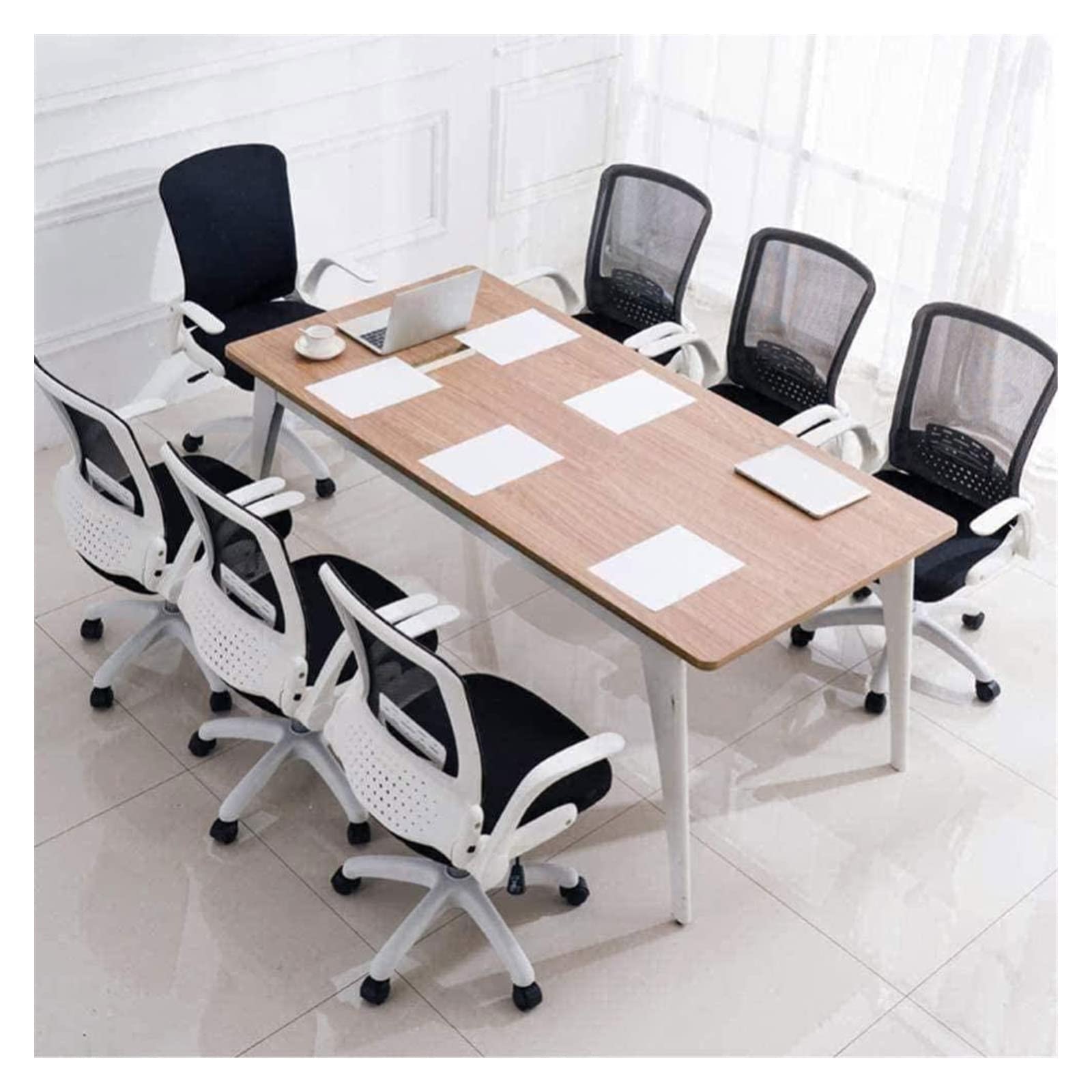 Chair Ergonomic Office Desk Chair Mesh Swivel Computer Task Chair Mid Back with Flip Up Arms