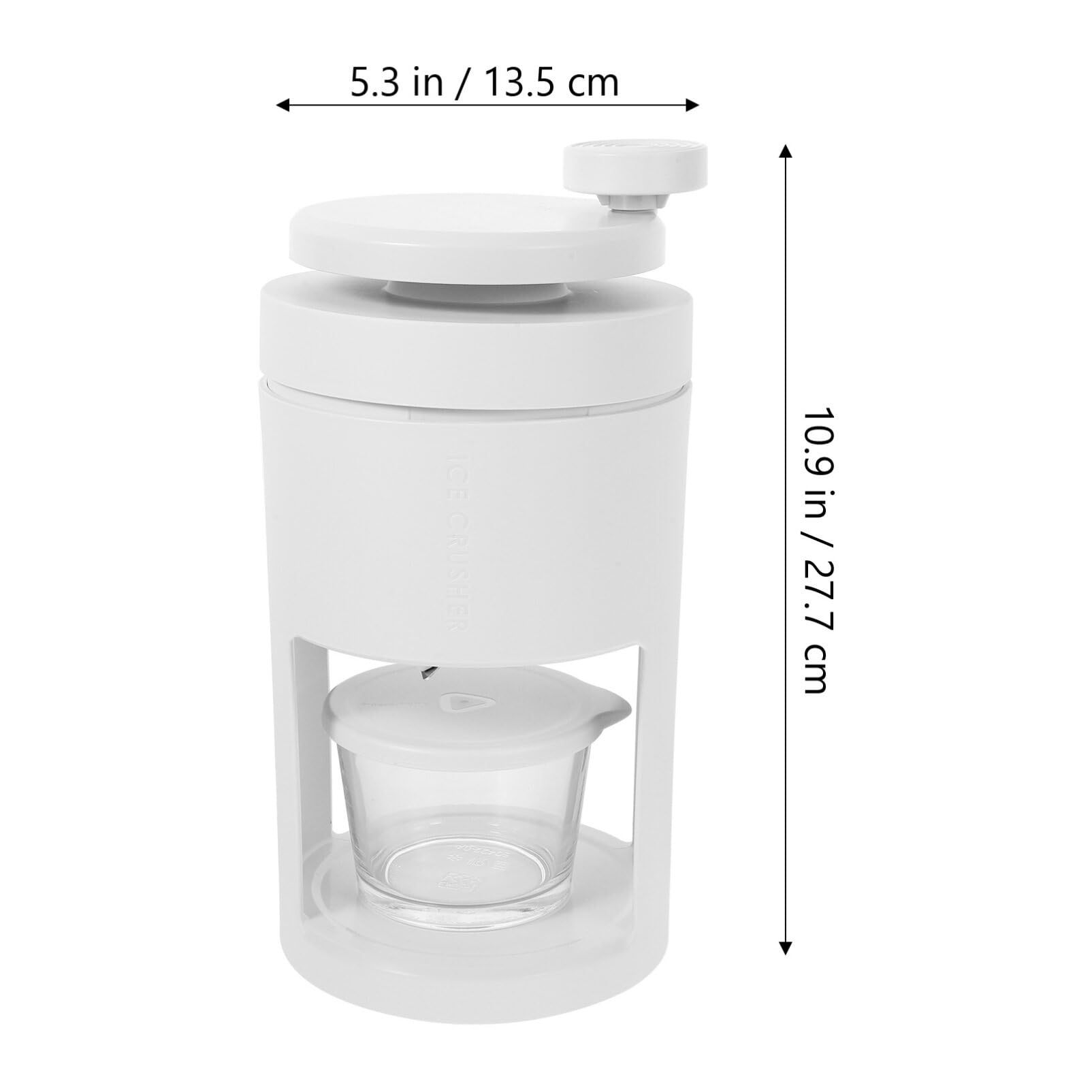 Kichvoe Stainless Steel Blades Portable Crushed Ice Maker Ice Cube Mold Shaved Ice Machine Ice Machine Crushed Ice Handheld Ice Machine Washable Tool Crusher Ice Blender Household Glass