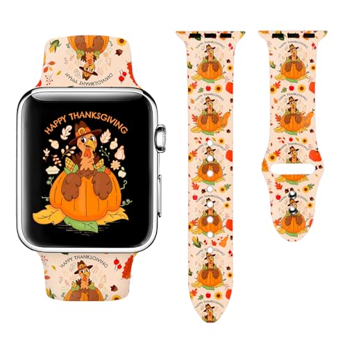 OANGOHW Fall Autumn Thanksgiving Watch Bands Compatible with Watch Band 38mm 40mm 41mm for Women Men