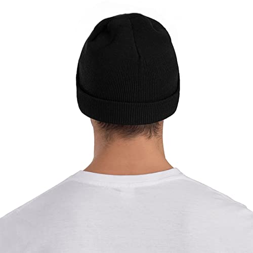 Warm Winter Hats for Men Women Unisex Beanie Hat Knit Hat-Acorn Autumn Fall Leaf Leaves Black