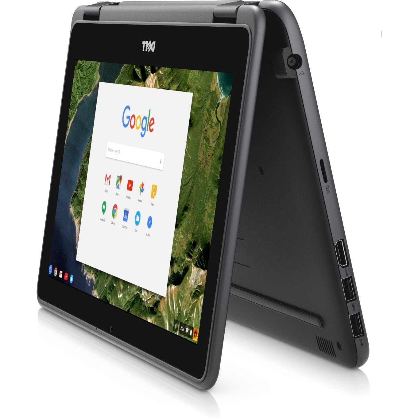 Dell Chromebook 3180 Laptop Computer, 11.6 Inch Laptop PC, Intel Celeron N3060, 4GB RAM, 16GB SSD, Web Camera, Wi-Fi, Bluetooth, HDMI, Chrome OS (Renewed)