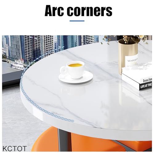 Round Negotiation Reception Tables and Chairs, Cotton and Linen Fabrics, Reception Table and Chair Combination, Conference Room Table, E1 Grade Environmentally Friendly Board Tabletop ( Color : B6 )