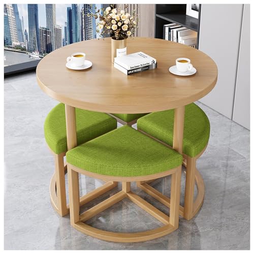 Round Negotiation Reception Tables and Chairs, Cotton and Linen Fabrics, Reception Table and Chair Combination, Conference Room Table, E1 Grade Environmentally Friendly Board Tabletop ( Color : B6 )