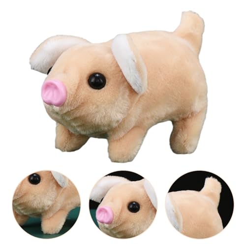 YESBAY Simulation Walking Piggy Electronic Pet Plush Toy Interactive Crawling Pig Plushies Twitch Nose Tail Wagging Stuffed Animal Doll Birthday Gift for Kids Pink