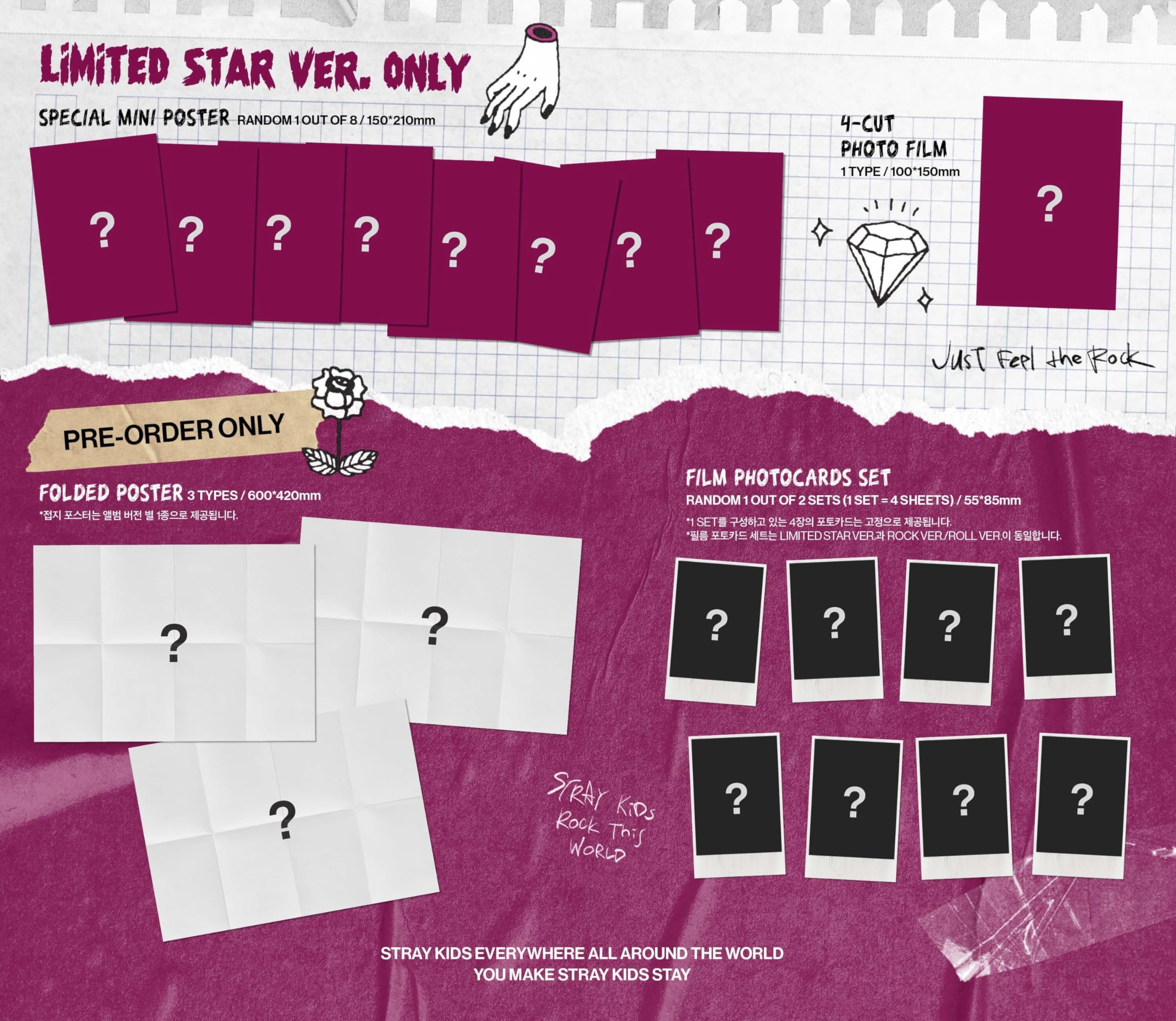 樂-STAR Stray Kids Album [Limited Star Ver.]+Pre Order Benefits+BolsVos K-POP Inspired Digital Planner, Digital Sticker Pack