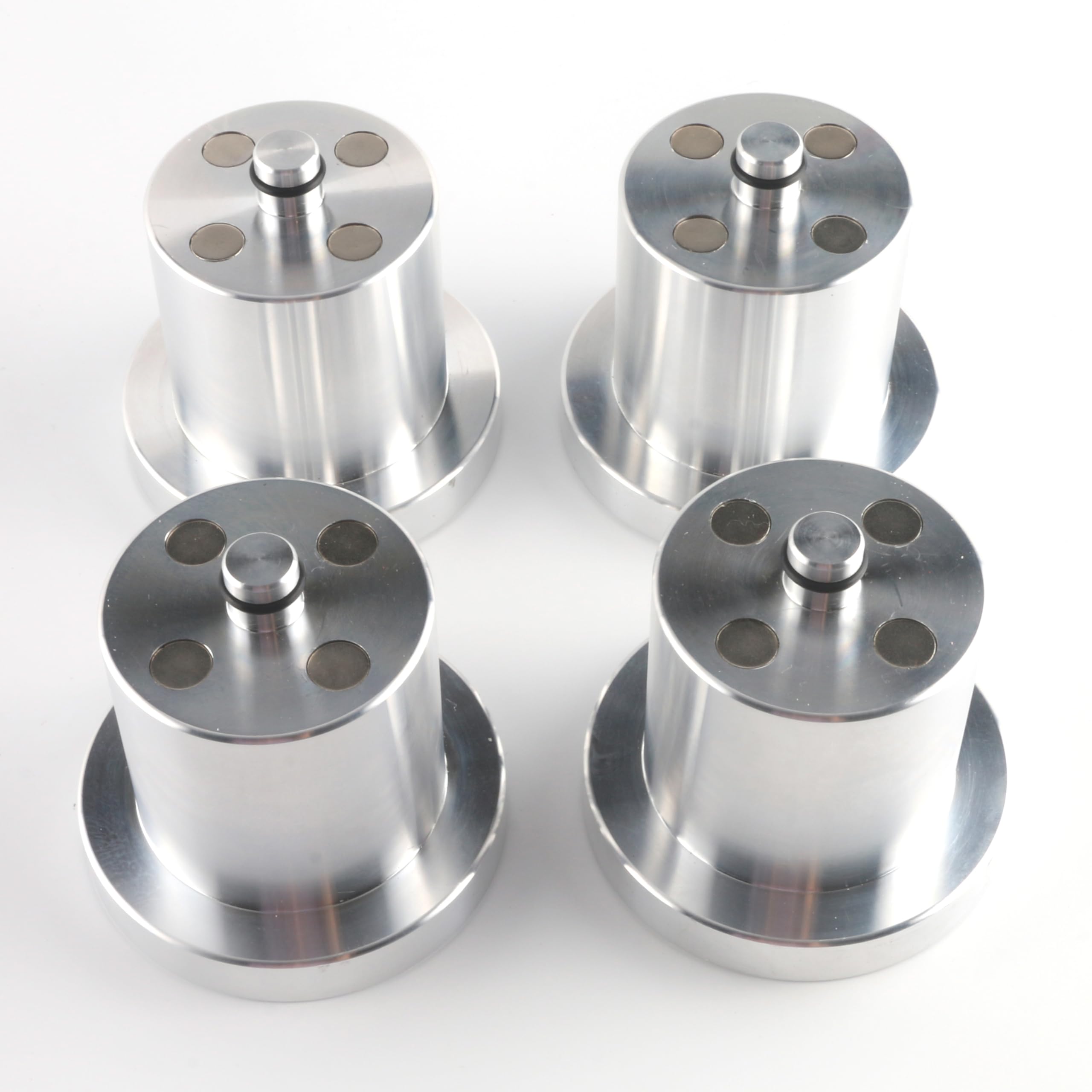 HLBTK Jack Pads Floor Aluminum Jack Lifting Jack Lift Point Adapter with Storage Case Fit for Rivian R1T R1S 4Packs