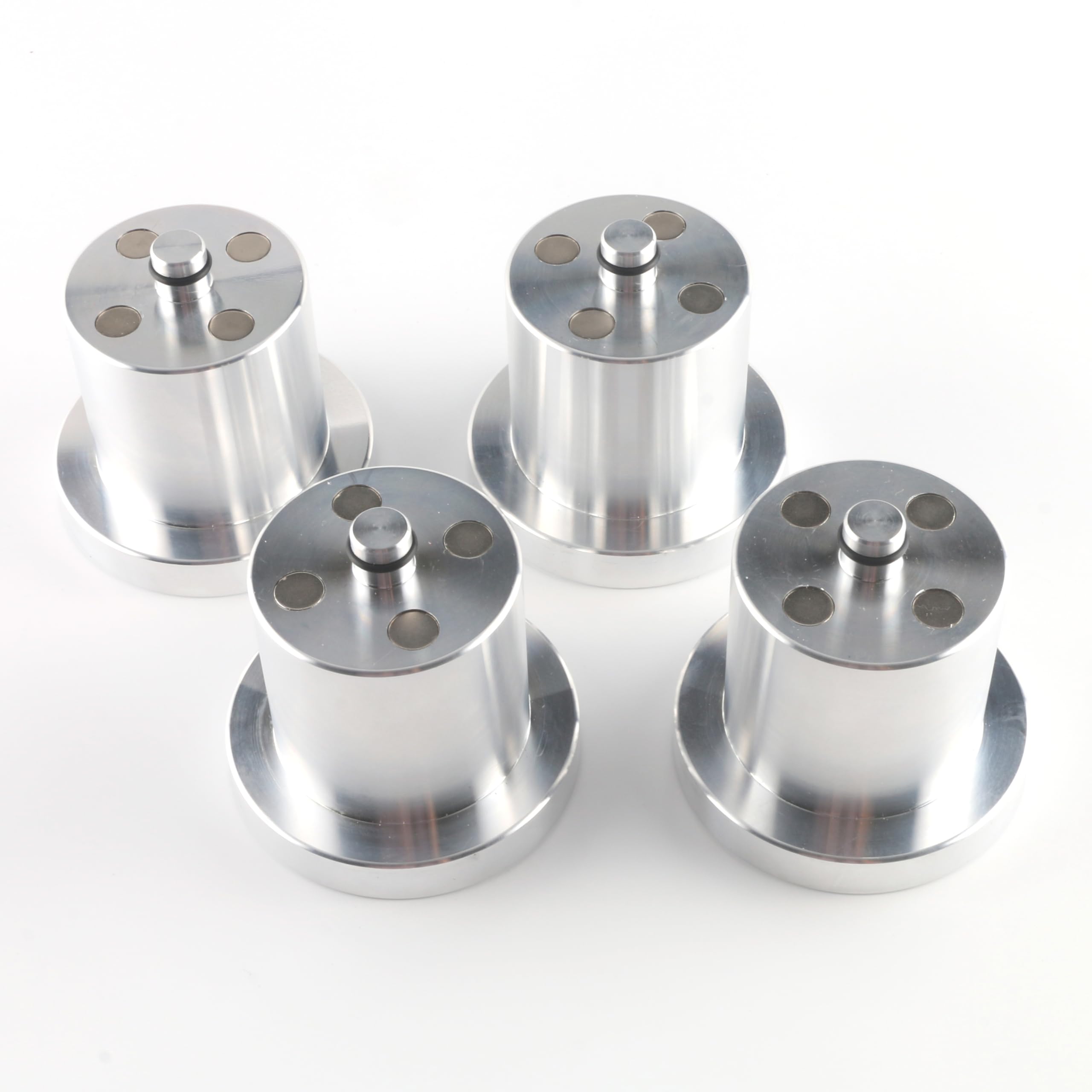 HLBTK Jack Pads Floor Aluminum Jack Lifting Jack Lift Point Adapter with Storage Case Fit for Rivian R1T R1S 4Packs