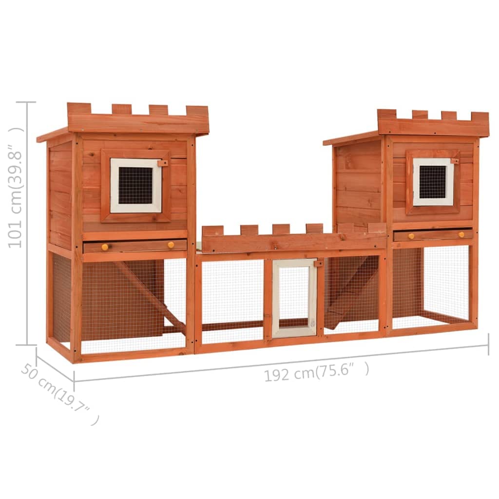 Outdoor Large Rabbit Hutch House Pet Cage,Hamster cage Chameleon cage Chinchilla cage Reptile Terrarium Nesting Boxes Suitable for Patio, Outdoor, Backyard and Farm Double House