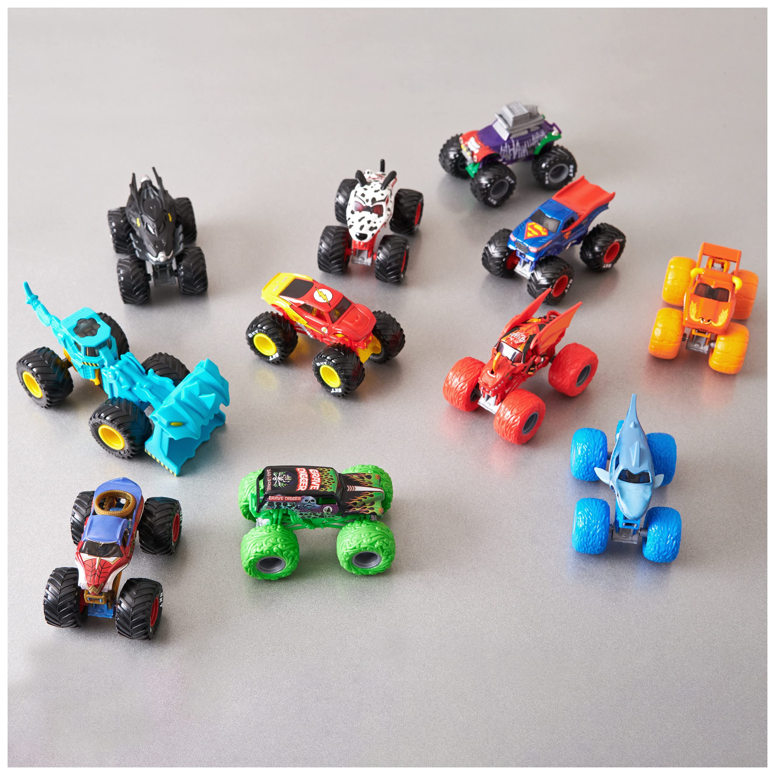 Monster Jam, Official Lucas Stabilizer Vs. Jester Die-Cast Monster Trucks, 1:64 Scale, Kids Toys for Boys Ages 3 and up