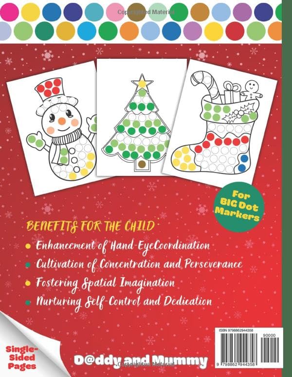 Christmas Dot Markers Activity Book: Easy Guided BIG DOTS|Perfect Gift For Toddler, Baby, Kids, Boy, Girl|Preschool Kindergarten Activities| Do a Dot ... Dot Markers|Kids Activity Coloring Book
