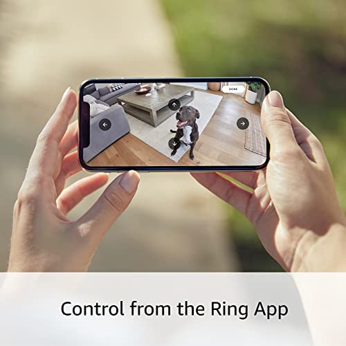 Ring Stick Up Cam Plug-in with Pan-Tilt, White (Power adapter and camera included)
