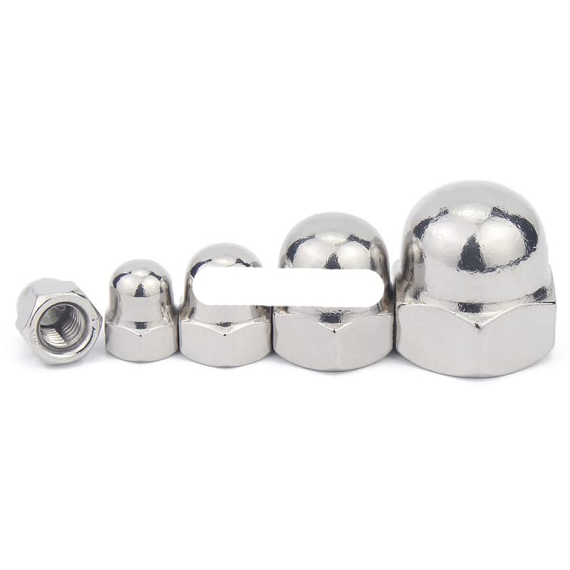 Dome Cap Nuts,Acorn Thread Hex Cap, 1/2/5/10pc M3 M4 M5 M6 M8 M10 M12 M14 M16 304 A2 Stainless Steel Hex Hexagon Short Low Thin Cap Acorn Nut Cover Blind Nut DIN917-M16(1pcs) ( Size : M3(10pcs) )