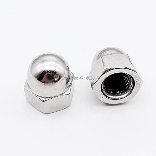 PiWine Dome Cap Nuts,Acorn Thread Hex Cap, 1/50pcs M3 M4 M5 M6 M8 M10 M12 M14 M16 304 A2-70 Stainless Steel Hex Hexagon Acorn Nut Cap Decorative Cover Semicircle Dome Nuts-M10 2pcs (Size : M14 1pc)