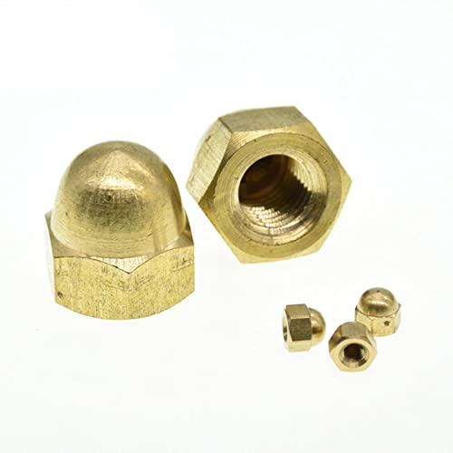 Dome Cap Nuts,Acorn Thread Hex Cap, 20/5/2Pcs DIN1587 M3 M4 M5 M6 M8 M10 M12 M14 M16 Brass Cap Hex Nuts Decorative Dome Head Cover Semicircle Acorn Nut-M12-1.75(2pcs) ( Color : 61 , Size : M8 1.25(5pc