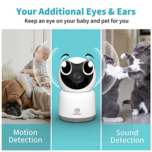 PAPIFEED Automatic Cat Feeder(2.4G WiFi APP Control 6L) & Pet Camera with Phone App(2.4G/5GHz WiFi Two-Way Audio Night Vision)