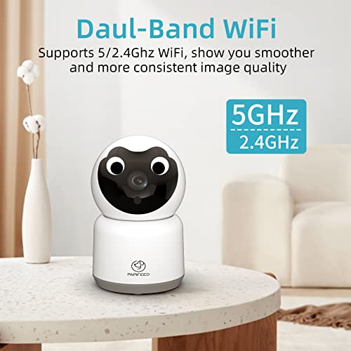 PAPIFEED Automatic Cat Feeder(2.4G WiFi APP Control 6L) & Pet Camera with Phone App(2.4G/5GHz WiFi Two-Way Audio Night Vision)