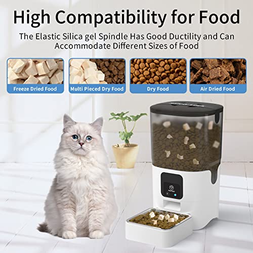 PAPIFEED Automatic Cat Feeder(2.4G WiFi APP Control 6L) & Pet Camera with Phone App(2.4G/5GHz WiFi Two-Way Audio Night Vision)