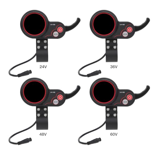 Bike Fender LH100 24V/36V/48V/60V E-Bike Display Thumb Throttle 2 in 1 Dashboard Control Panel for Electric Bike Bicycle Scooter E-Bike Mud Guards (Color : 24V)