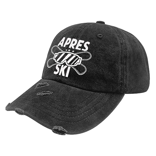 Apres ski Above it Hat for Women Pole Baseball Cap Stylish Washed Ball Caps Light Weight