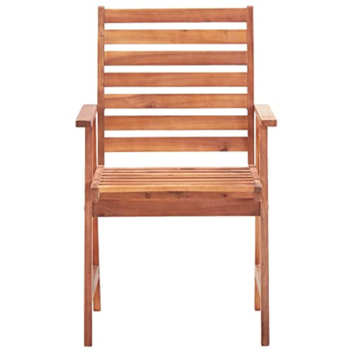 VRAXO Patio Dining Chairs 2 pcs with Cushions Solid Acacia Wood,Outdoor Chairs-34.96lbs