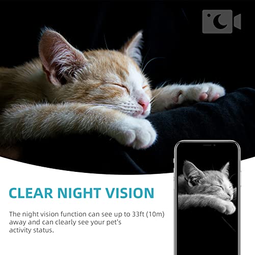 PAPIFEED Pet Security Camera ( Night Vision - 5GHz Version ) & 3.5L Automatic Cat Feeder with APP Control ( Black )