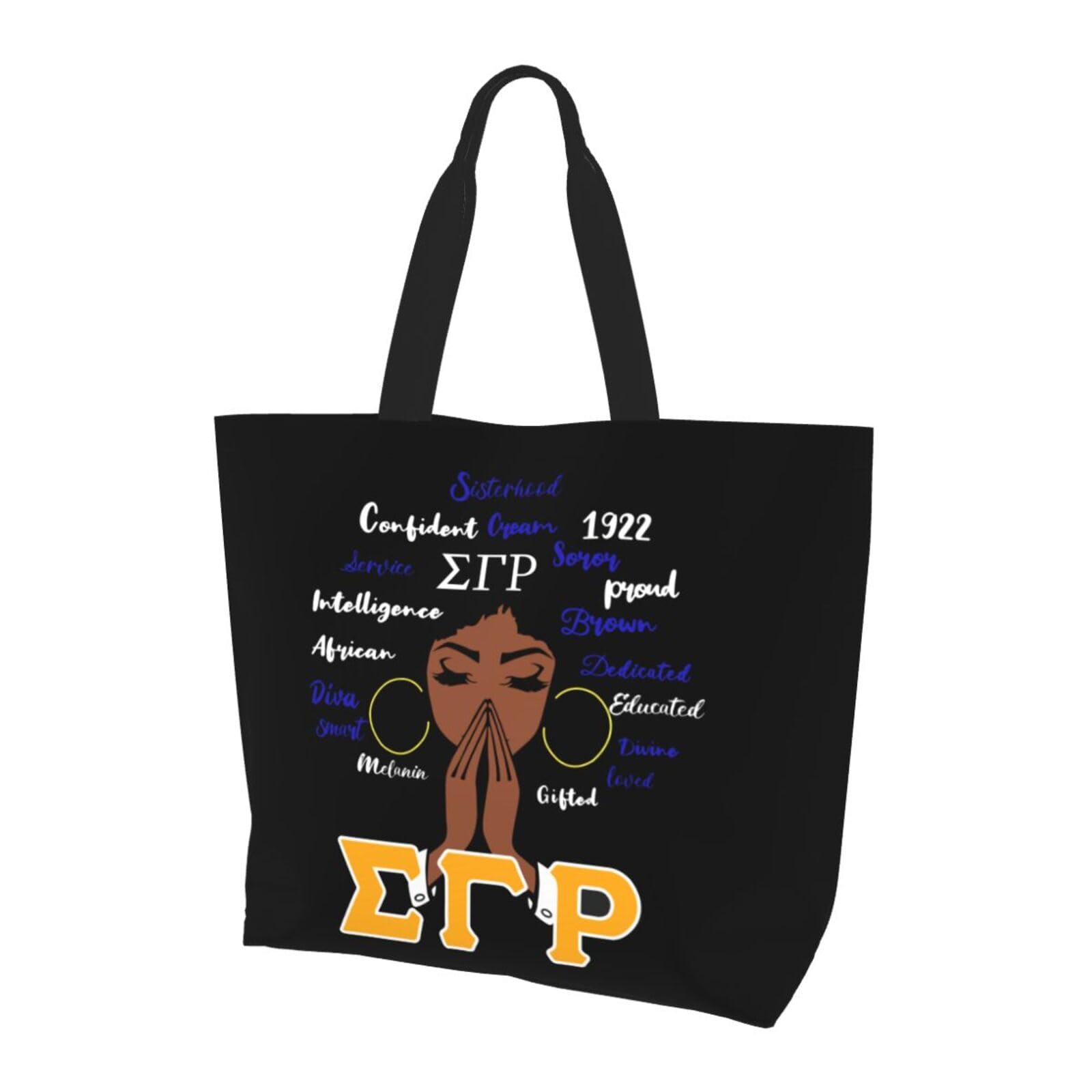 Sigma Gamma Tote Bag Rho sorority paraphernalia Reusable Grocery Tote Bag Waterproof Handbags