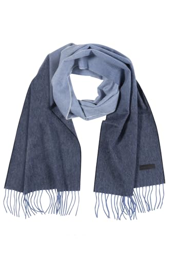 Bruno Magli Men's Cashmere Woven Scarf (Navy Ombre)