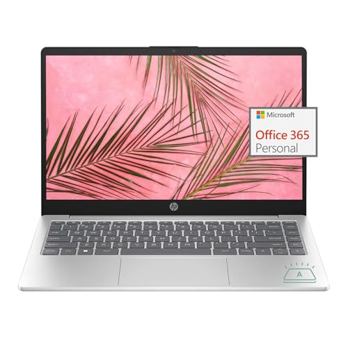 HP Newest 14" FHD Ultral Light Laptop Computer, Quad-Core Intel N200 Processor, 8GB RAM, 128GB SSD, 1 Year Microsoft Office 365, Backlit Keyboard, WiFi 6, Webcam, HDMI, Type-C, w/CUE Accessories