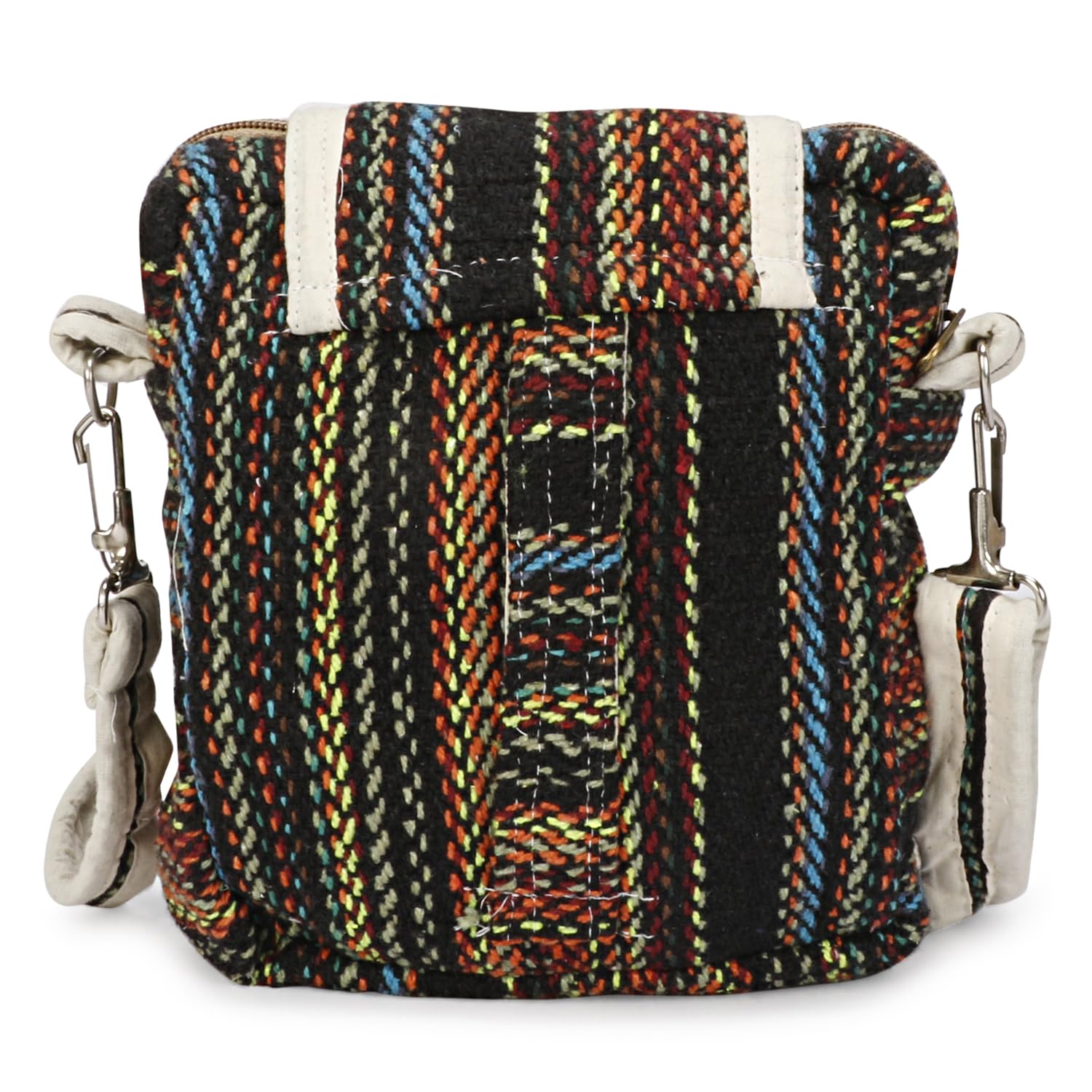 LONGING TO BUY Hemp Sling Bag, Hemp Eco-Freindly Crossbody Bag For Men And Women (Multi-Black)