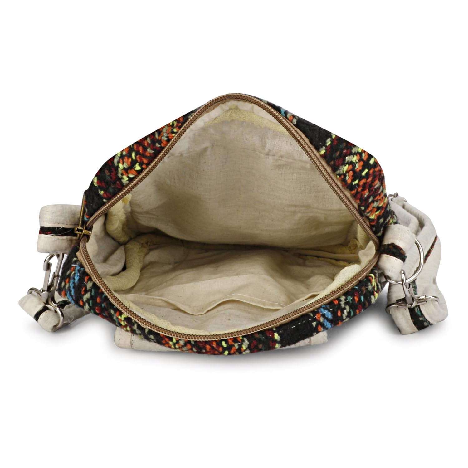 LONGING TO BUY Hemp Sling Bag, Hemp Eco-Freindly Crossbody Bag For Men And Women (Multi-Black)