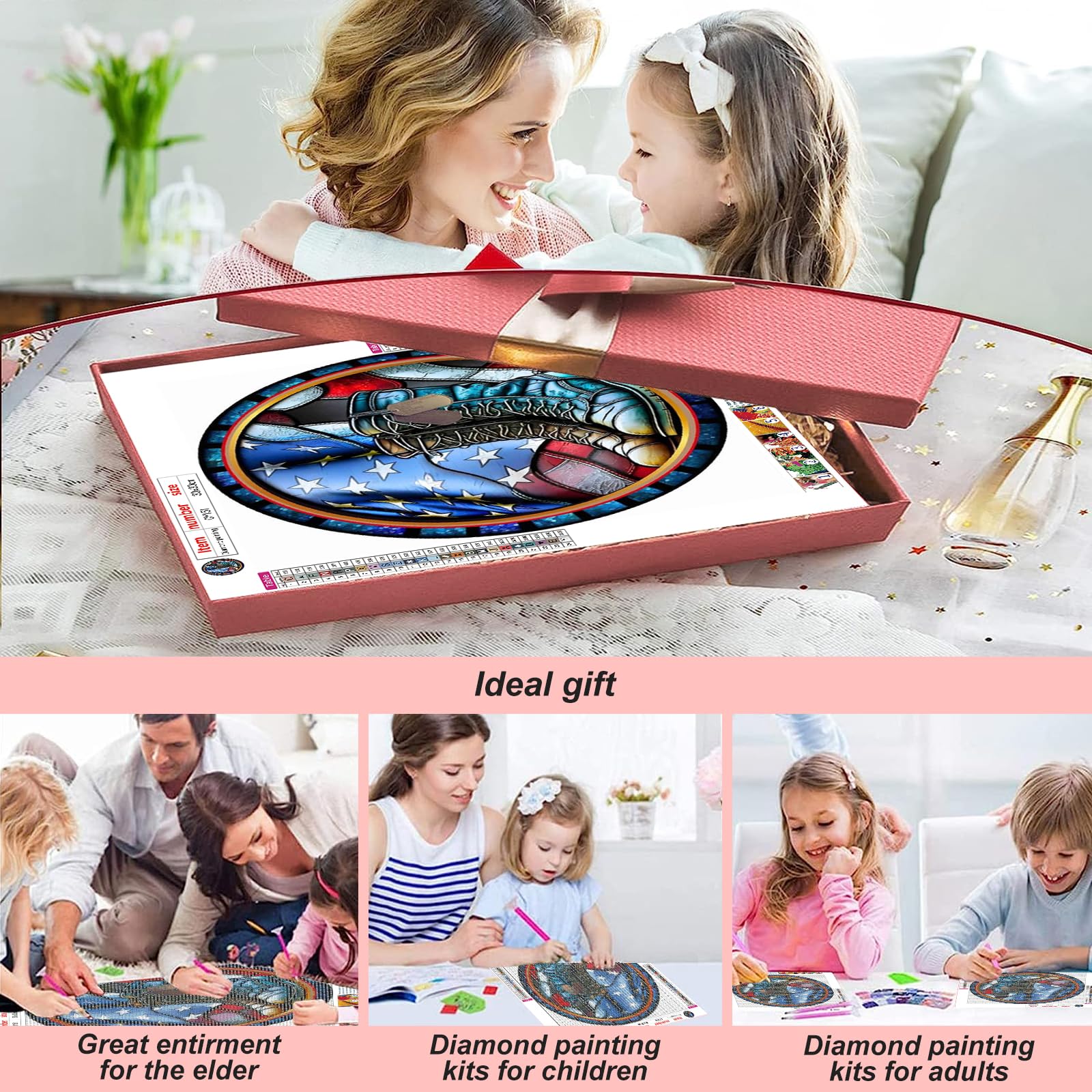 Stalente Diamond Painting Kits for Adults, 5D DIY Diamond Art Kits for Beginners Round Full Drill Diamond Painting for Home Wall Decoration Gift 12×12inch, Boots