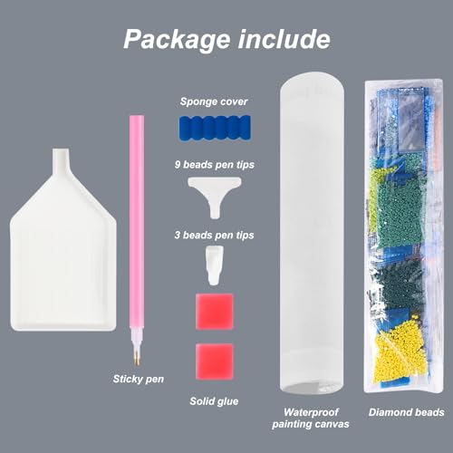 Stalente Diamond Painting Kits for Adults, Daisy 5D DIY Diamond Art Kits for Beginners Round Full Drill Diamond Painting for Home Wall Decoration Gift 12×12inch, Cow