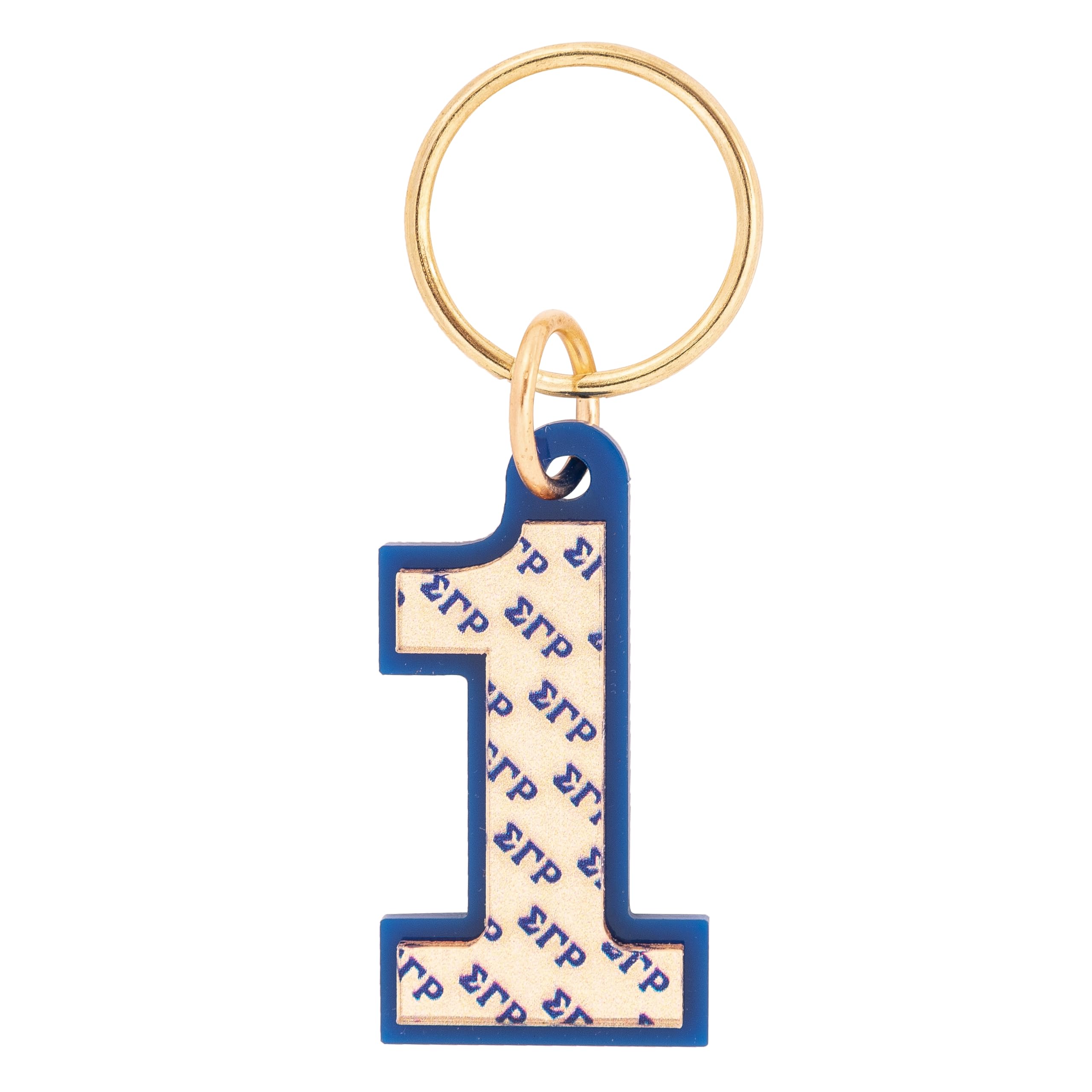 Desert Cactus Sigma Gamma Rho Keychain Line Number # Cross Over Initiation Acrylic Mirrored Decorative SGR Divine 9 (#1 Line Number Keychain)