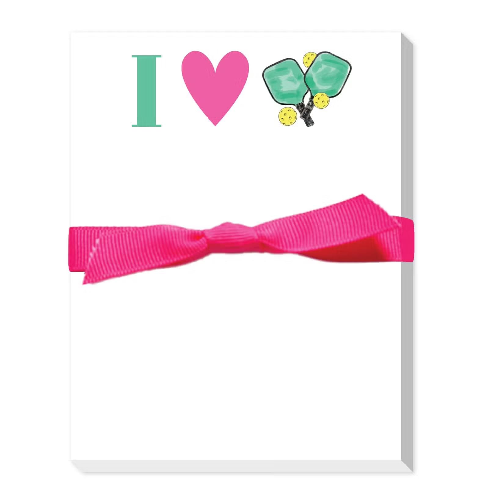 Pickleball Theme "Mini" Notepad - Keep your to-do's and shopping lists organized with this great "I Love Pickleball" mini notepad.