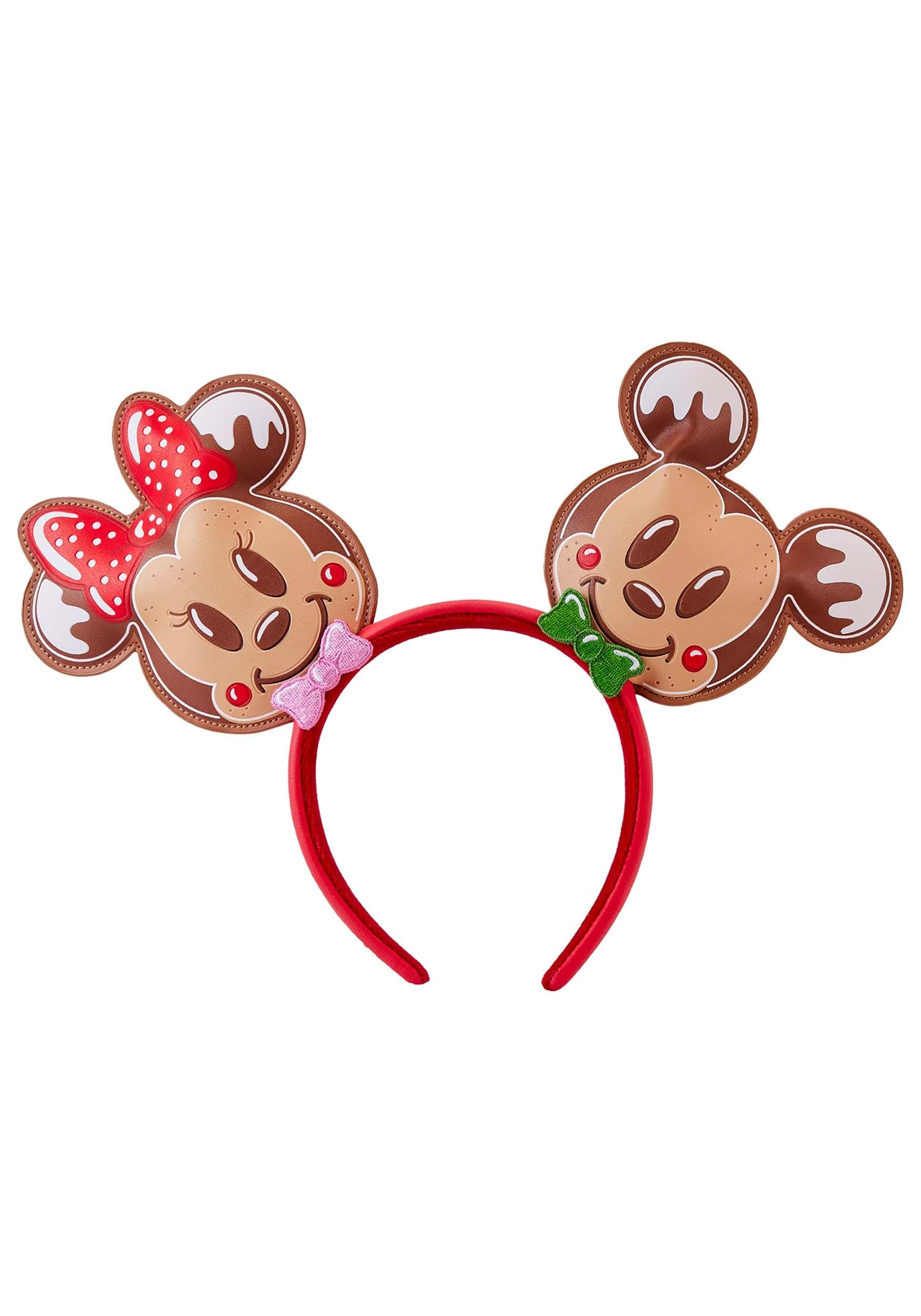 Loungefly Disney Mickey & Friends Gingerbread Cookie All-Over Print Mini Backpack With Ear Headband