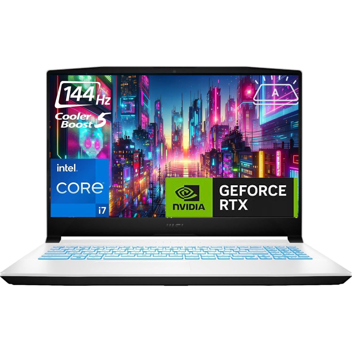 MSI Sword 15 Gaming Laptop, 15.6" FHD 144Hz Display, Intel Core i7-12650H, NVIDIA GeForce RTX 4050, 16GB DDR5 RAM, 1TB SSD, Webcam, Backlit KB, HDMI, RJ-45, Wi-Fi 6, Windows 11 Home, White