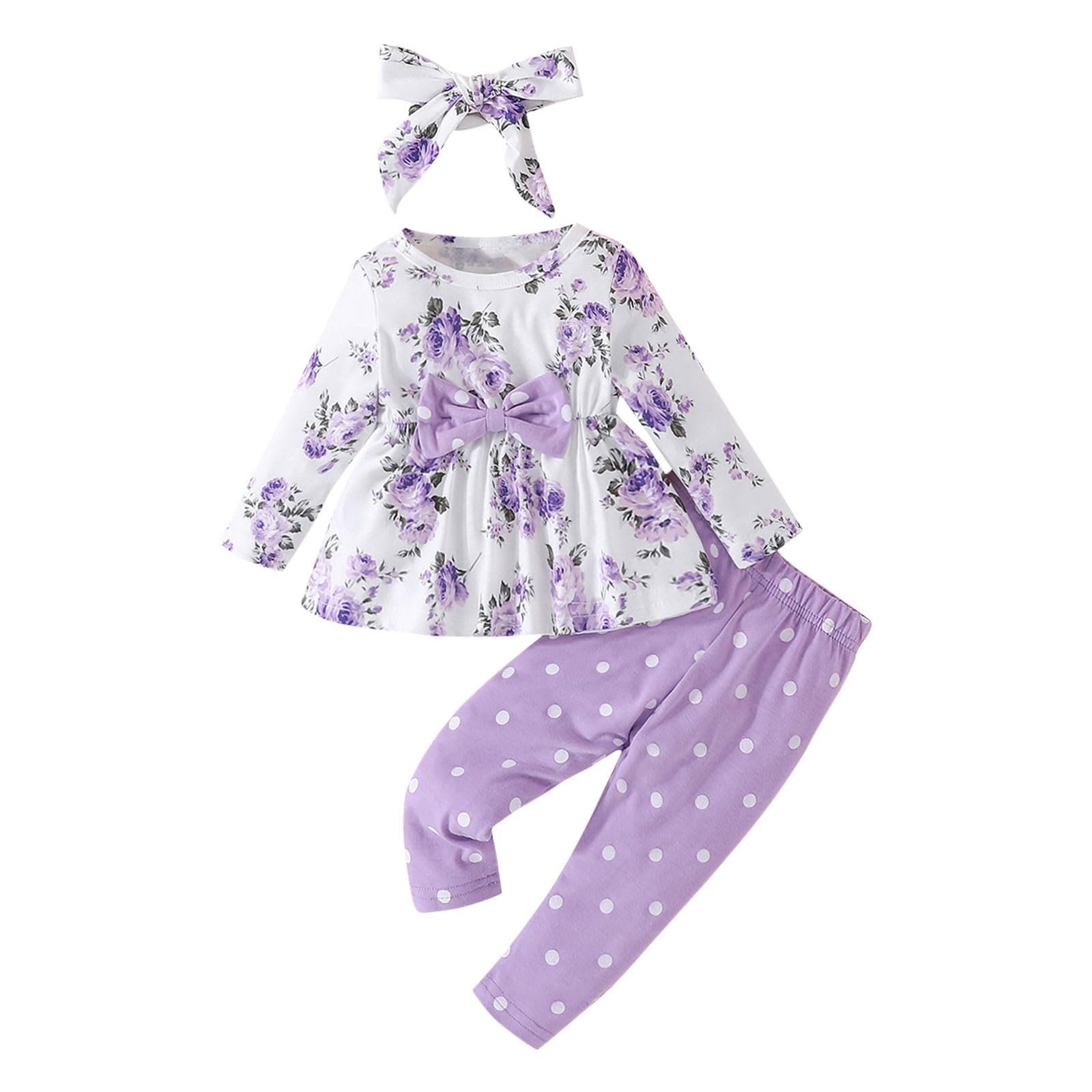 TBUIALL Warehouse Clearance Butterfly Onesie Baby Girl Fall Boutique Outfits Girls Camouflage Kids Shirt Pjs Newborn Baby Girl Mom Baby Boy Clothes (Purple, 6-9 Months)