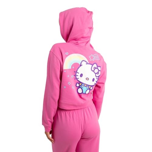 Hello Kitty Adult Zip Up Hoodie and Jogger Set-S Pink