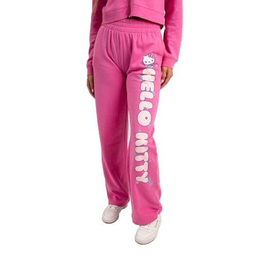 Hello Kitty Adult Zip Up Hoodie and Jogger Set-S Pink