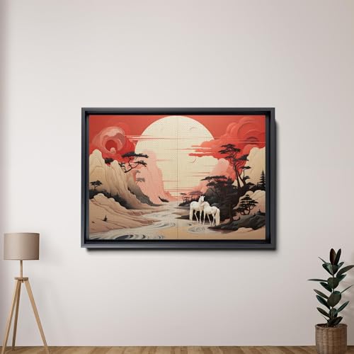 Majestic Black Stallion Galloping In The Clouds, Black Horse On Salt Flats, Canvas Print, Black Horse Print, Black Horse Wall Art